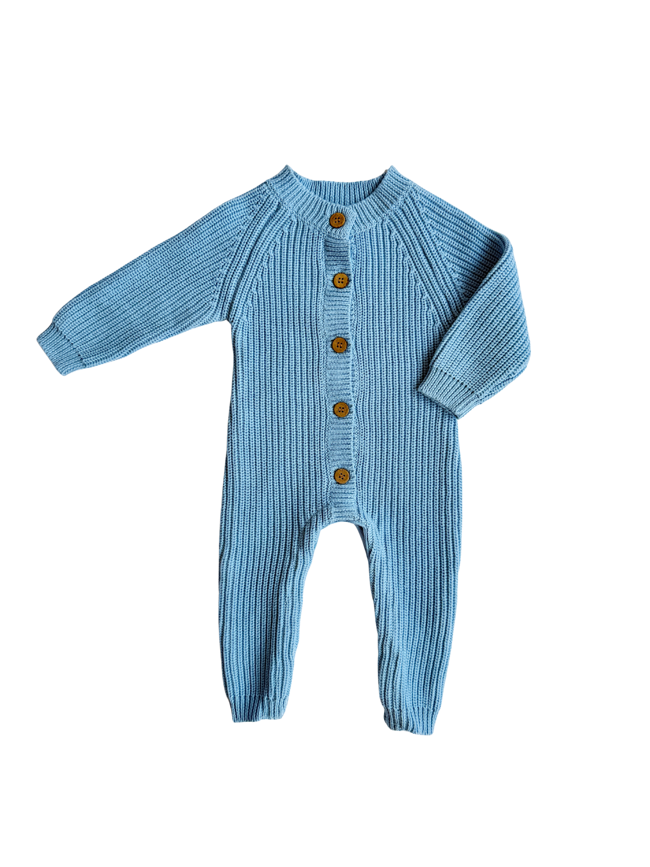 Classic Chunky Knit Jumpsuit - Powder Blue – Luna + Luca
