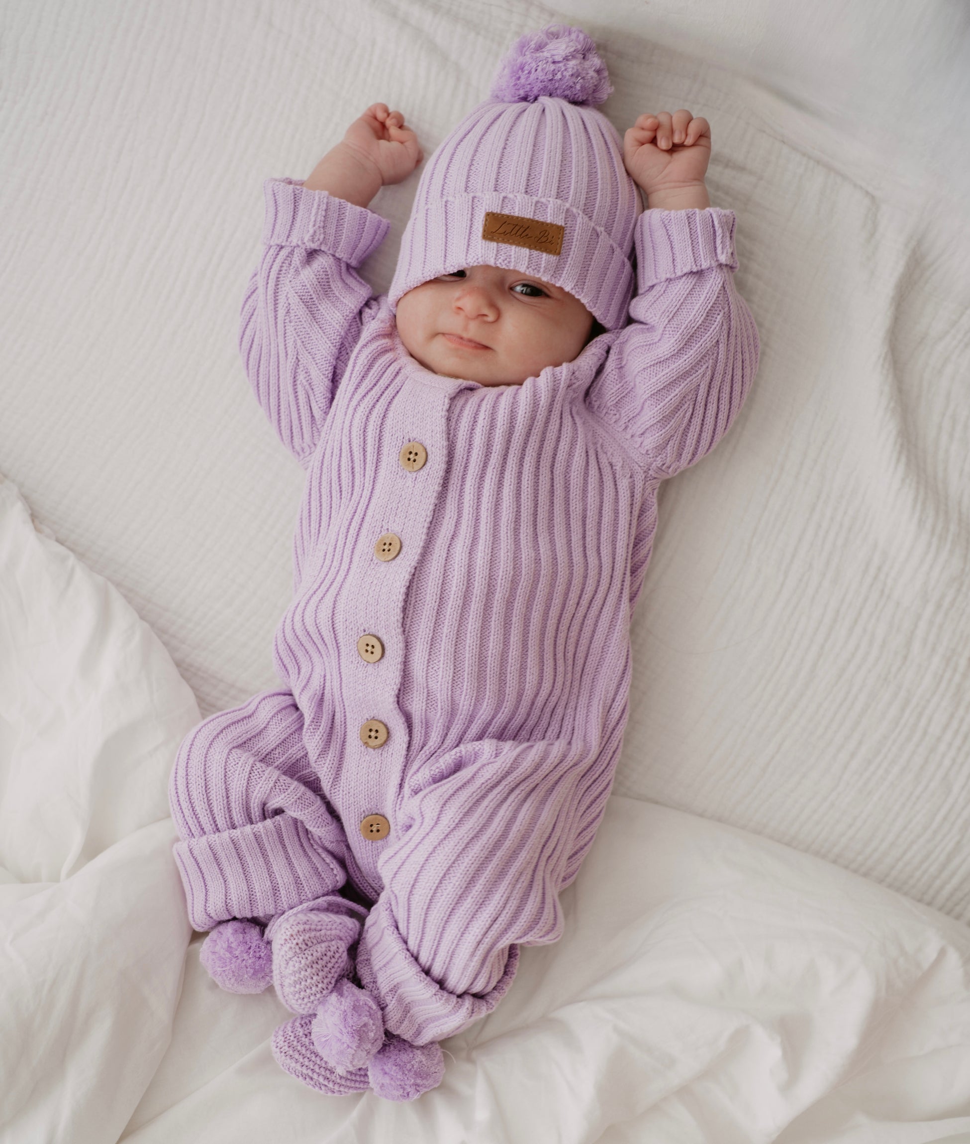 Little B's Chunky Rib Baby Jumpsuit - Violet – Luna + Luca