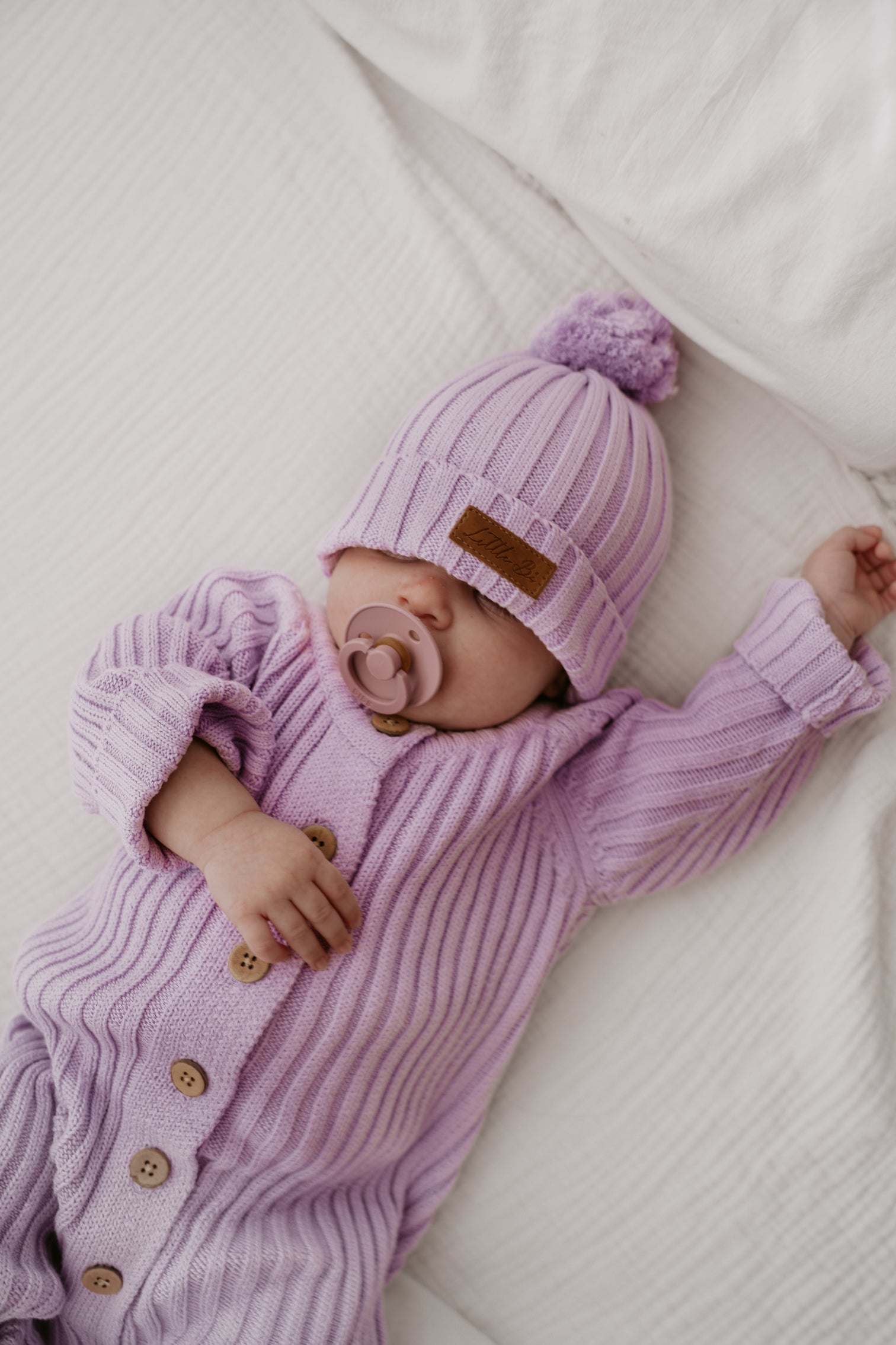 Little B's Chunky Rib Baby Jumpsuit - Violet – Luna + Luca