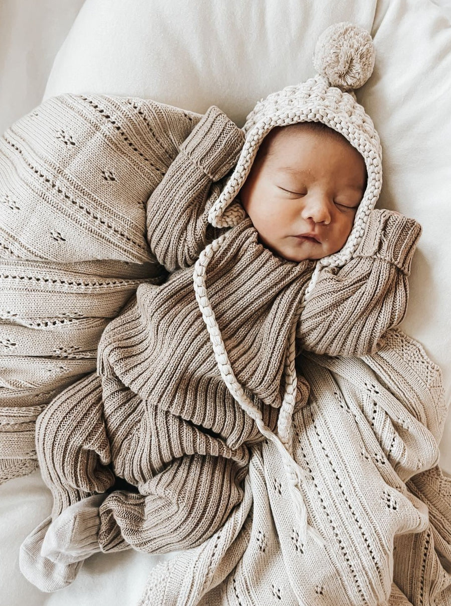 Chunky Rib Pullover - Acorn – Luna + Luca